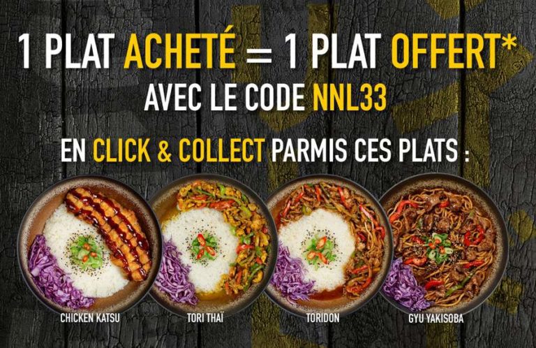 🌾 Nobi Nobi : 1 plat acheté = 1 plat offert [BON PLAN]