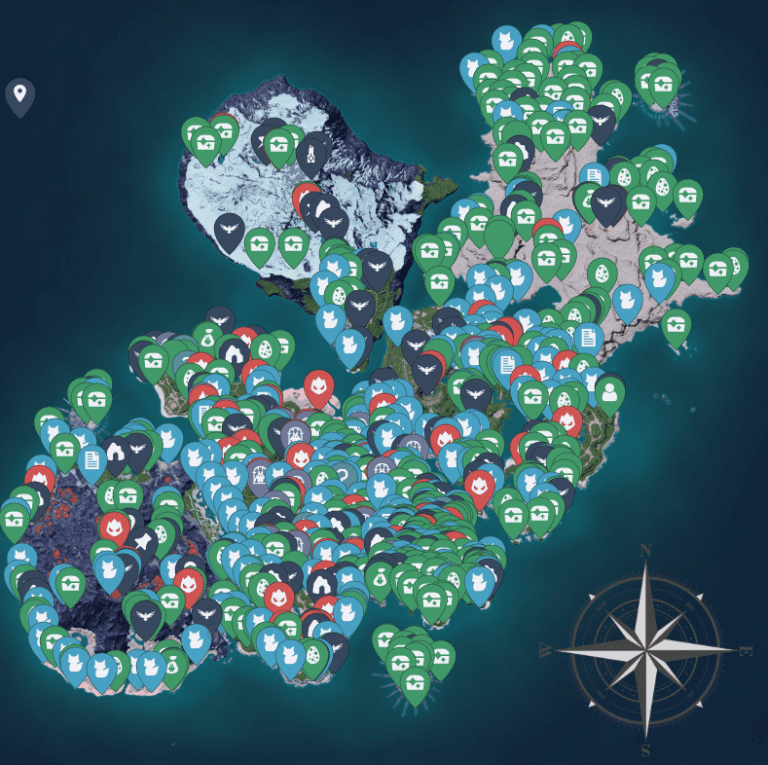 🏆 Palworld : Carte complète du monde ouvert